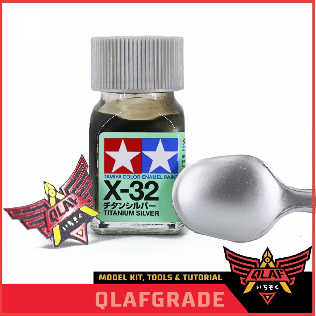 Jual Tamiya Enamel X32 X 32 Titanium Silver cat Gundam model Kit paint ...