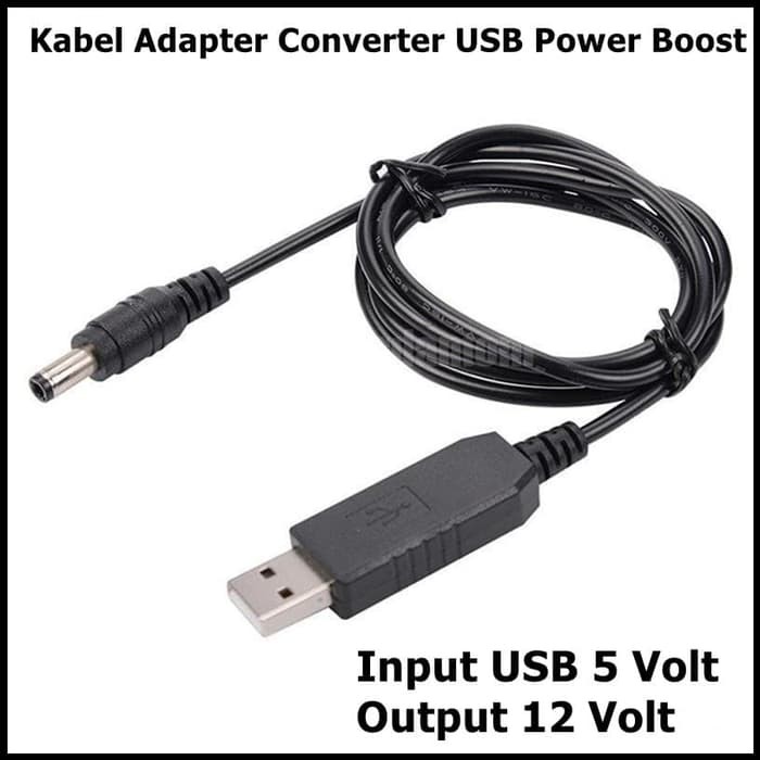 Jual Kabel Adapter Converter USB Power Boost DC 5V to DC 12V | Shopee ...
