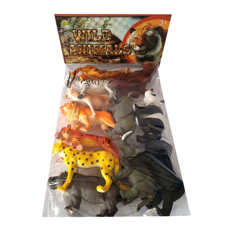 Jual Mainan Edukasi Wild Animal Set Binatang Buas 12 Pcs | Shopee Indonesia
