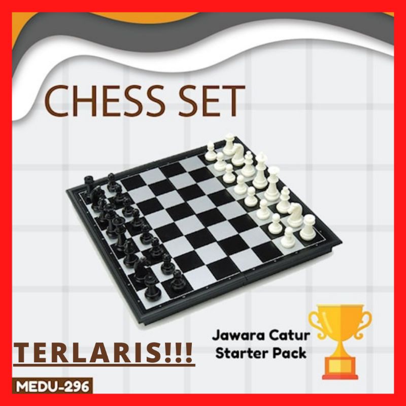 Jual CHESS SET Papan Catur Lipat Format Standar MEDU-296 | Shopee Indonesia