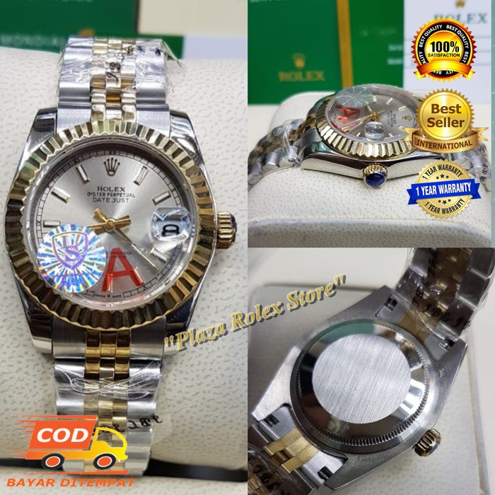 Jual Jam Tangan Rolex Datejust Jubilee Combi 33mm Garis Stainless Matic ...