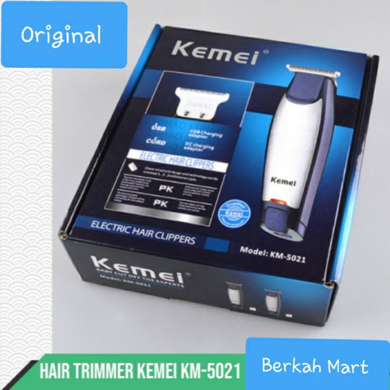 Jual Kemei KM 5021 Cordles Hair Clipper Alat Cukur Rambut Listrik Portable Charger 3 in 1 ...