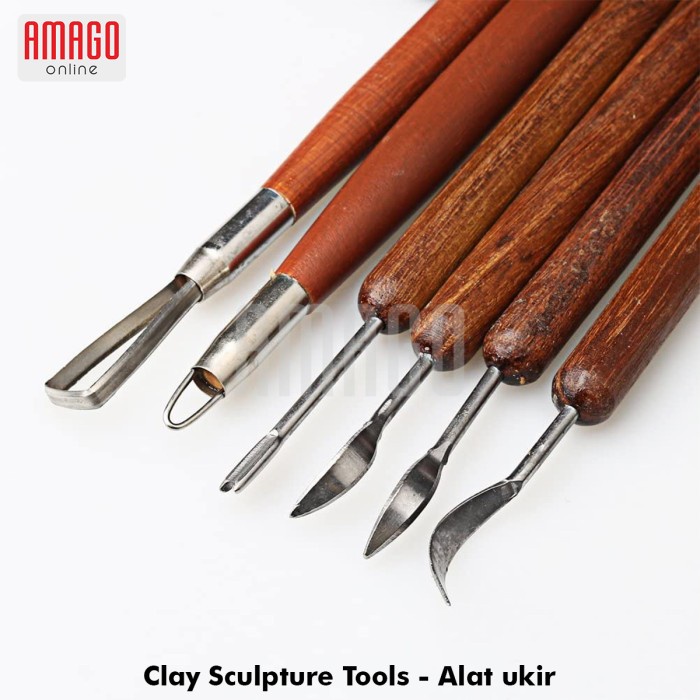 Jual UKIR-ALAT- 6 BUAH ALAT UKIR GAGANG KAYU – CLAY SCULPTING AND ...