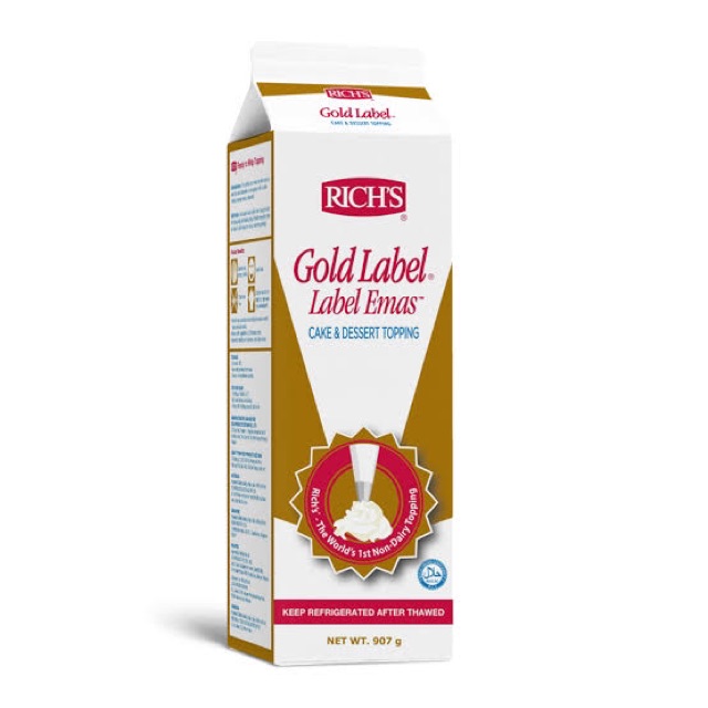 Jual Whipped Cream Richs 907 Gr / Whipped Cream Gold Label / Richs Gold ...