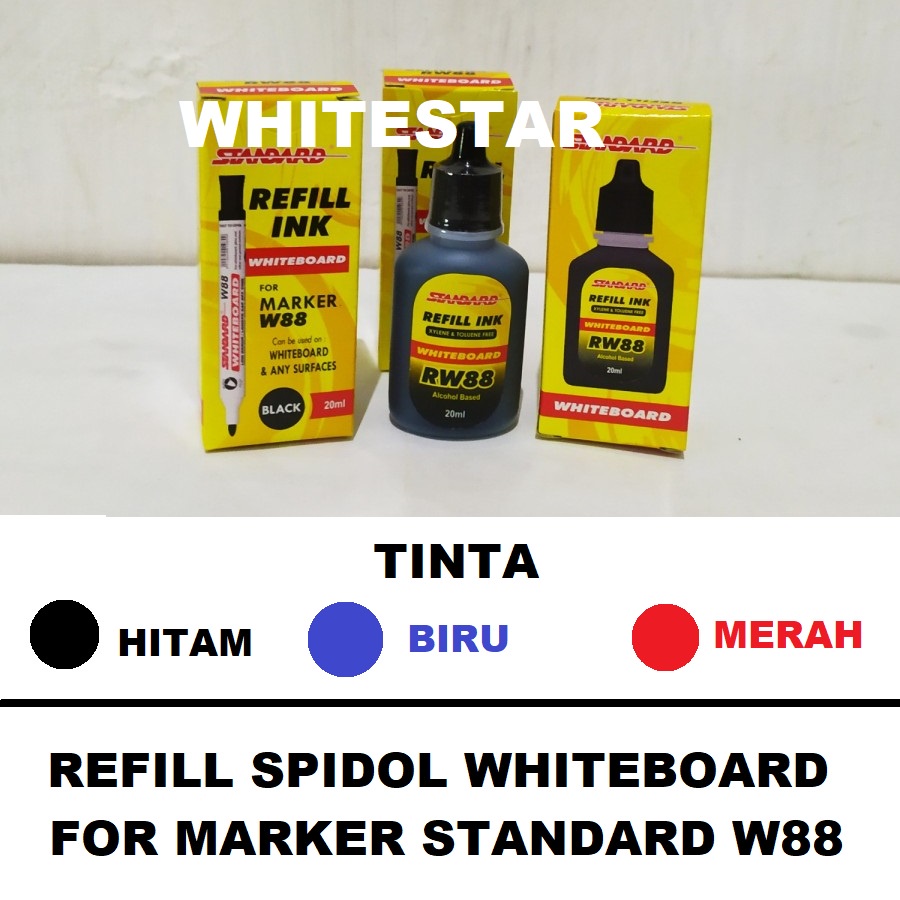 Jual refill / isi spidol whiteboard marker standard w88 (rw88) papan ...