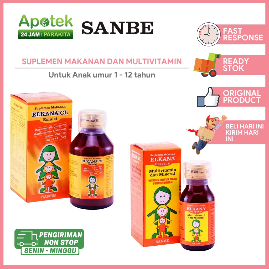 Jual Elkana CL / Sirup 60 ml Multivitamin untuk Anak-anak Dan Dewasa ...