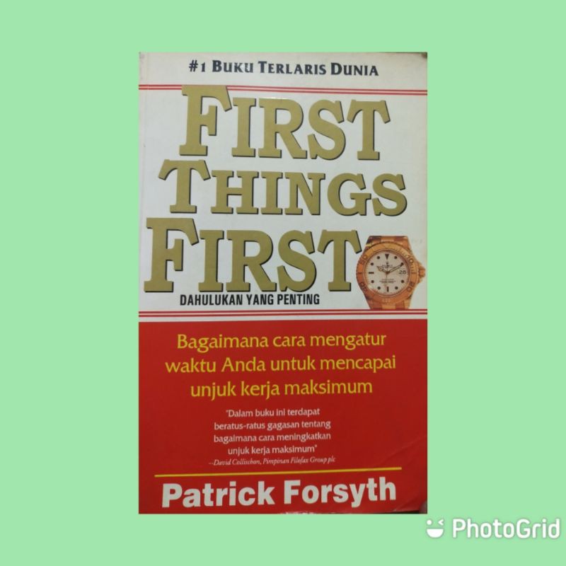 Jual FIRST THINGS FIRST DAHULUKAN YANG PENTING | Shopee Indonesia