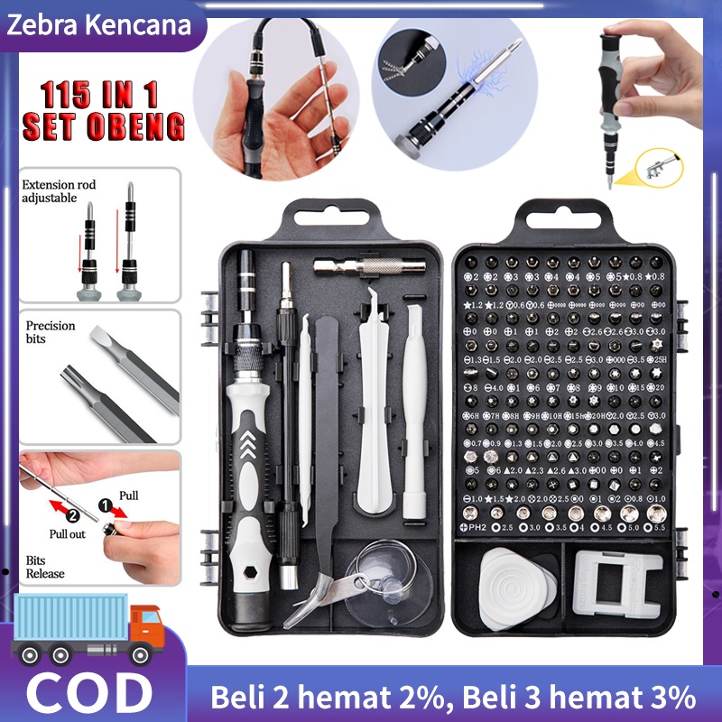 Jual Obeng Set 115 in 1 /Obeng Presisi Elektrik Mini /Reparasi Smartphone Laptop Mini Precision ...