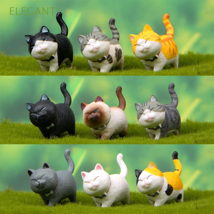Jual Resin mainan miniatur kucing orange patung pajangan kucing oren ...
