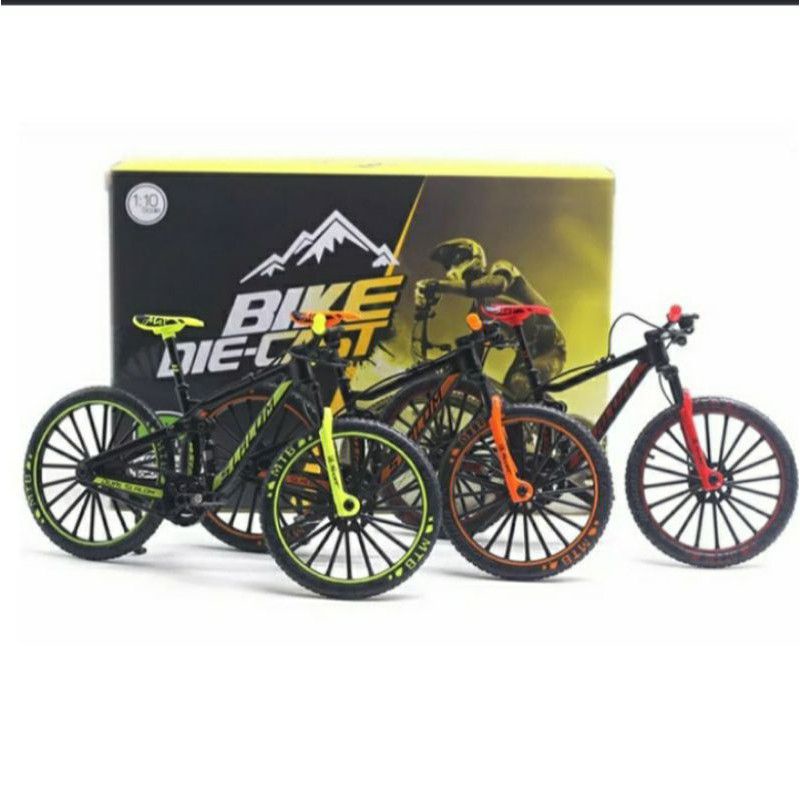 Jual Diecast sepeda miniatur sepeda Gunung Diecast Bike 1:10 metal Ban ...