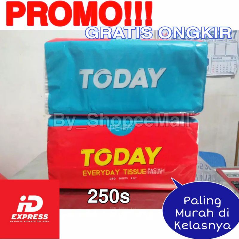 Jual Tisu TODAY 250 FACIAL sheet MURAH TERLARISS AcwMart Tissue paseo ...