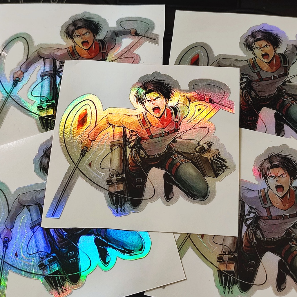 Jual STICKER STIKER HOLOGRAM ANIME -AOT LEVI ACKERMAN - STIKER ANIME ...