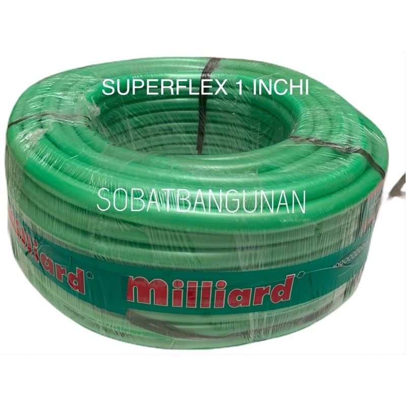 Jual ECER 1 Meter SELANG AIR MILLIARD SUPERFLEX 1 INCHI METALIK (HARGA PER METER) | Shopee Indonesia
