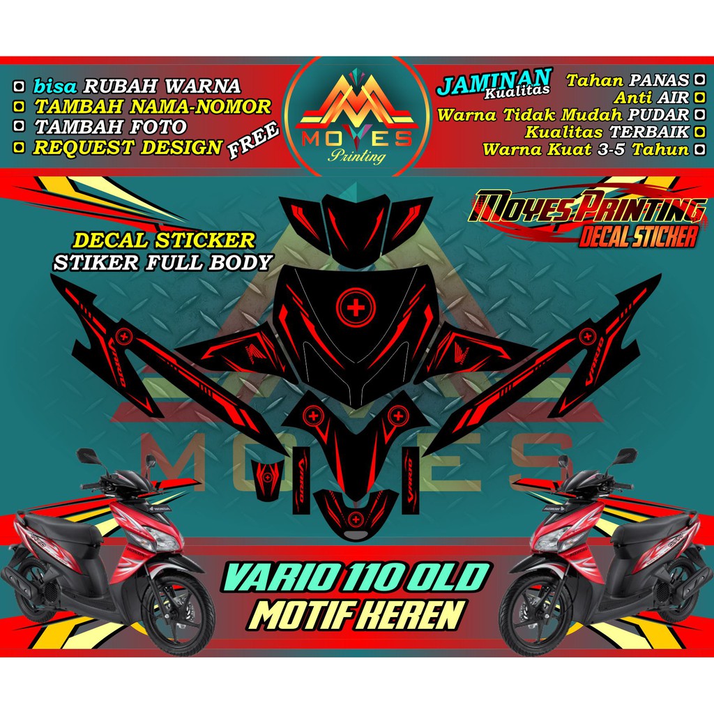 Jual decal vario 110 karbu sticker honda vario 110 karbu full body ...