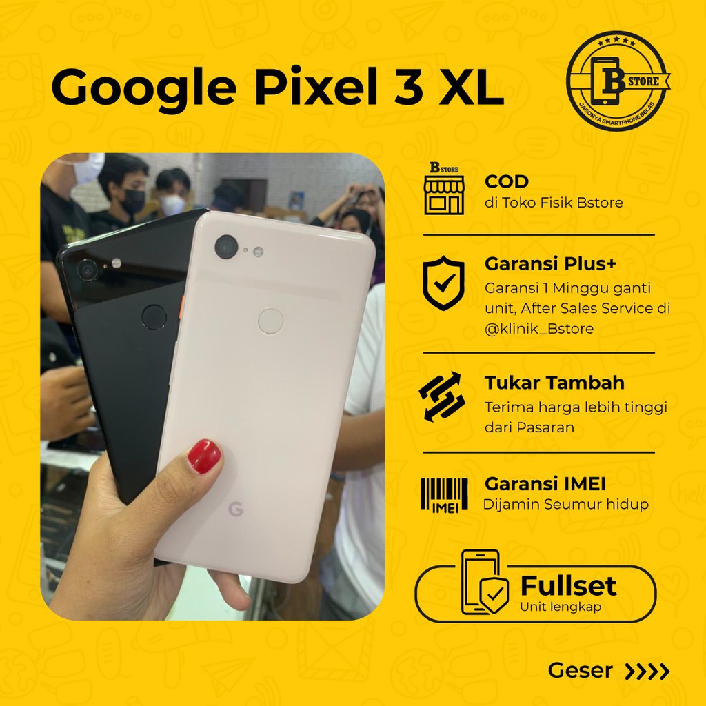 Jual Google Pixel 3 XL - 128 GB - FULLSET - RAM 4GB - 128GB - COD ...