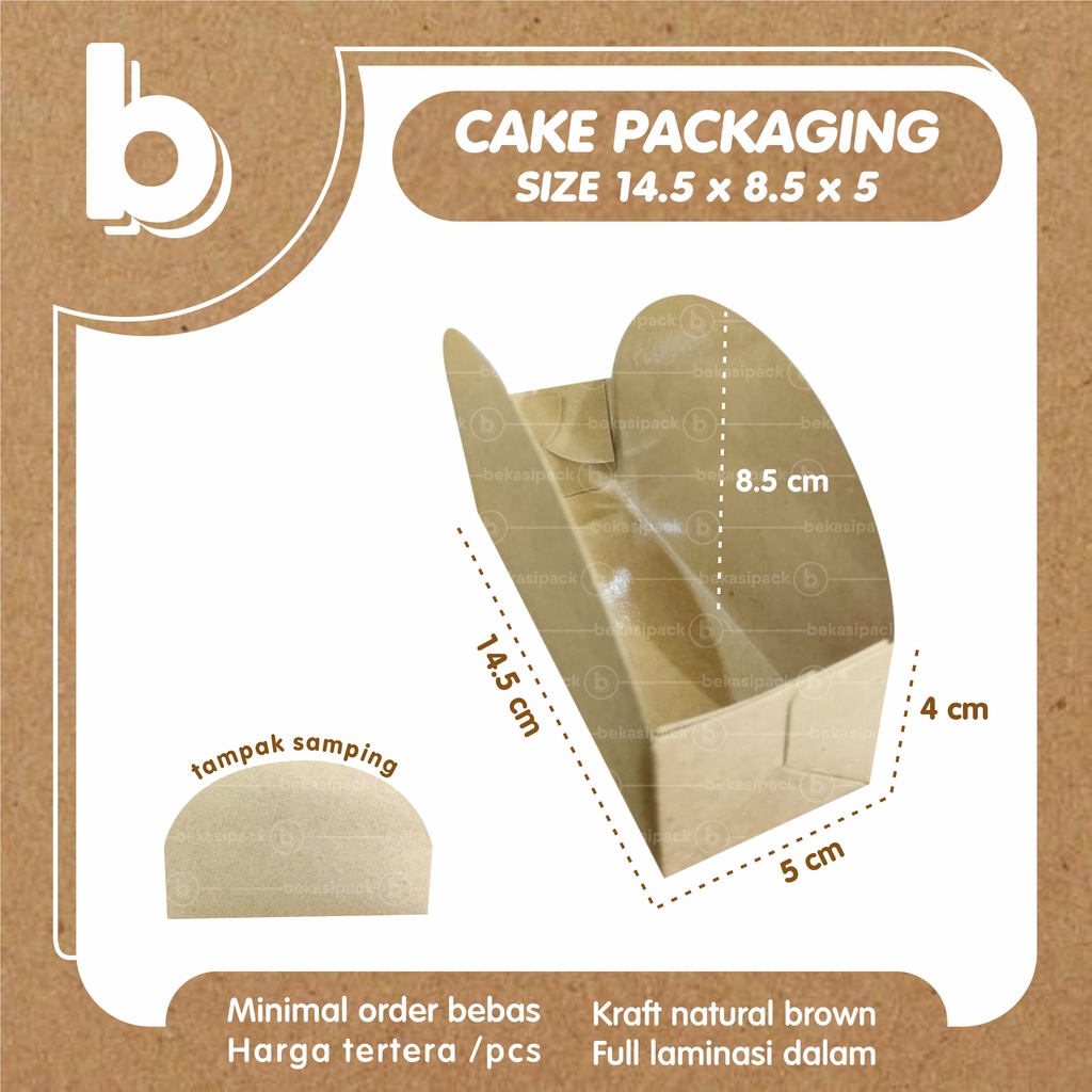 Jual Cake Packaging M Kraft Foodgrade 14.5x8.5x5 I BCKMF00210 | Shopee ...