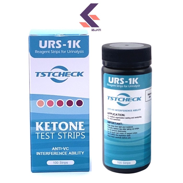 Jual 100 Strip URS-1K Urine Ketone Test Strips Alat Tes Keton Urin Keto ...