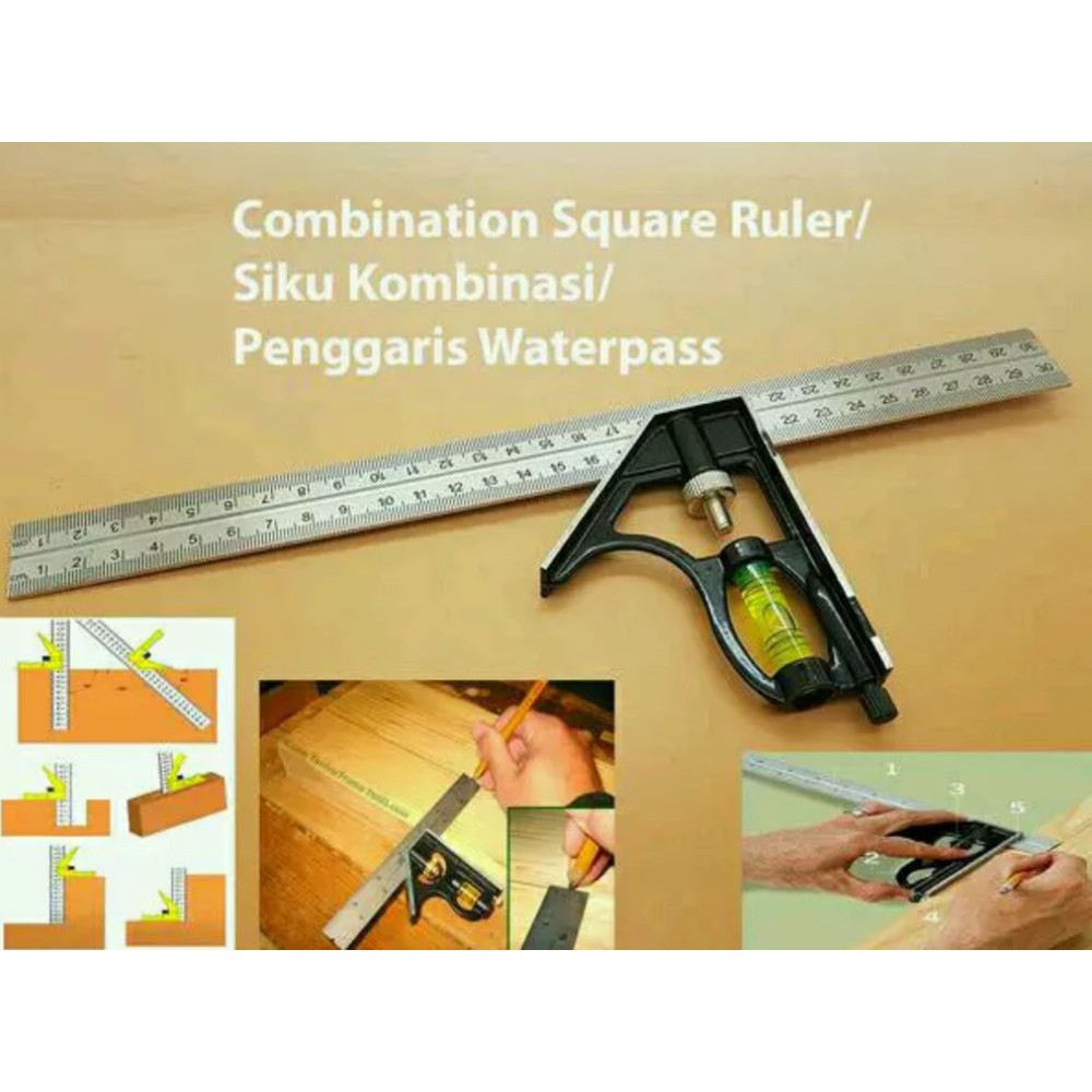 Jual Penggaris Siku L Waterpass 12 Inch 30Cm Penggaris Sudut Presisi ...