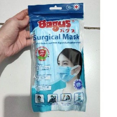 Jual (Bagus) Adult Surgical Mask 3 Ply Masker Bedah Dewasa Isi 10 Pcs ...