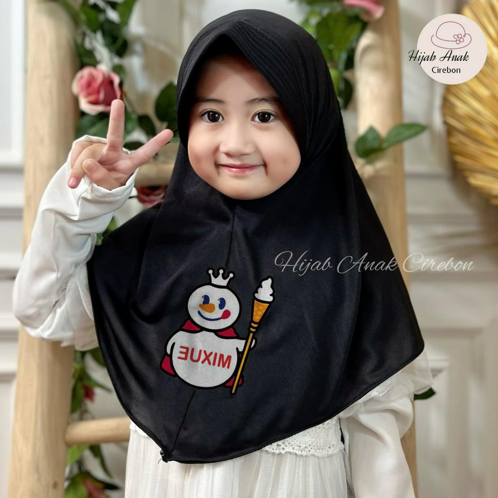 Jual Hijab Anak TK Mixue Ice Cream / Hijab Anak TK Kekinian / Hijab ...