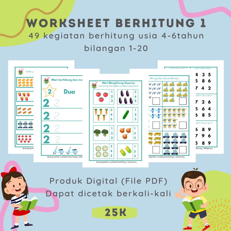 Jual Worksheet Berhitung 1 | Shopee Indonesia