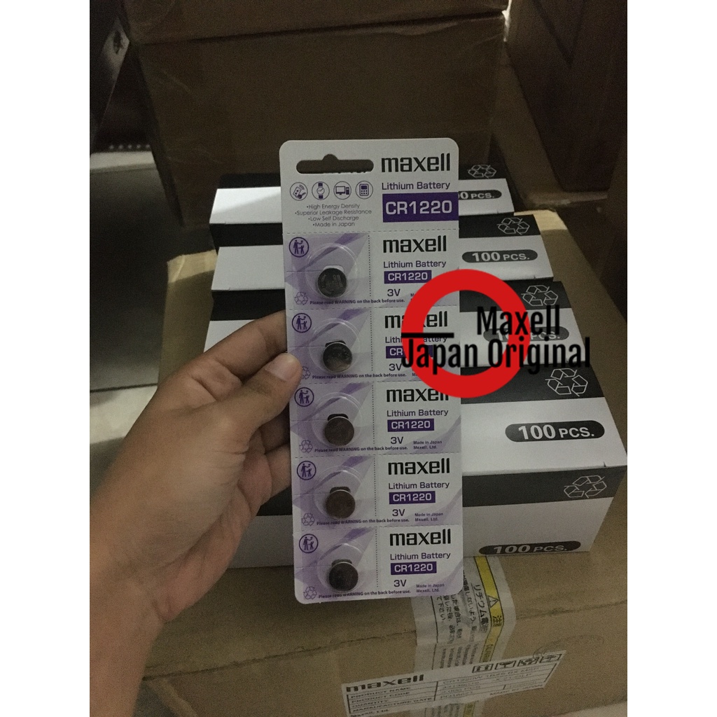 Jual Maxell Original Watchbattery CR1220, 1220, baterai jam, baterai kancing, batre, battery ...