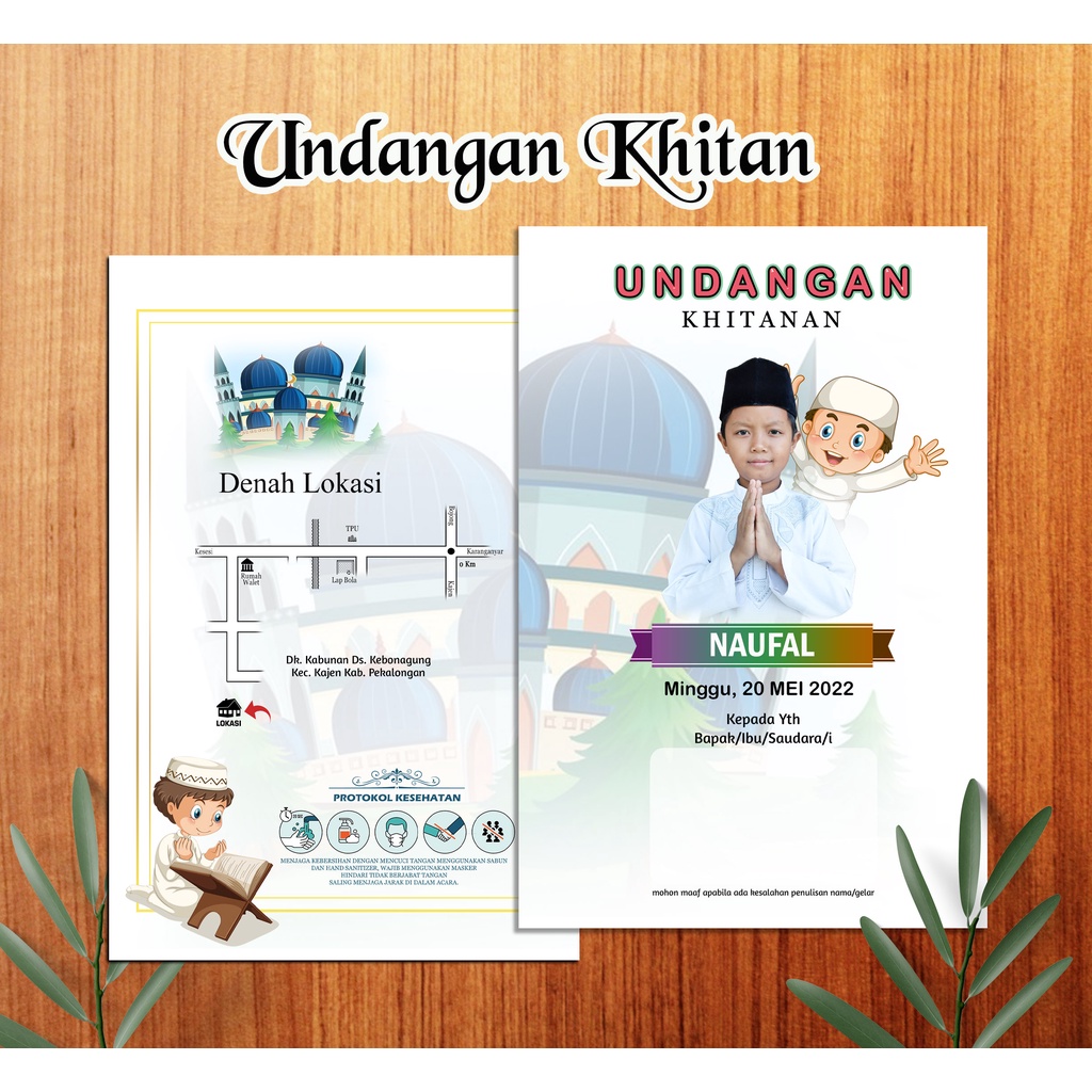 Jual Undangan Khitan khitanan sunat hitan Murah gratis Plastik cepat ...