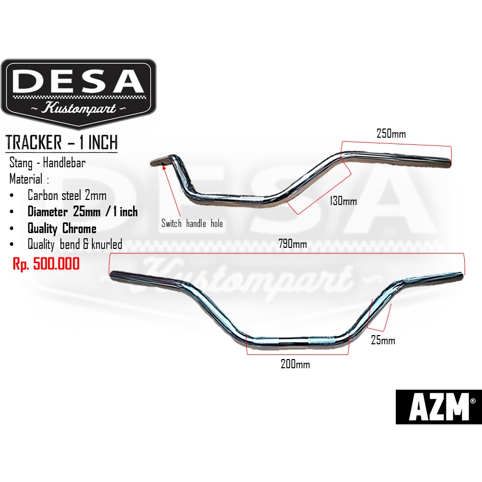 Jual Stang Custom Stang Harley Stang HD Stang 1 inch 1 inchi Tracker ...