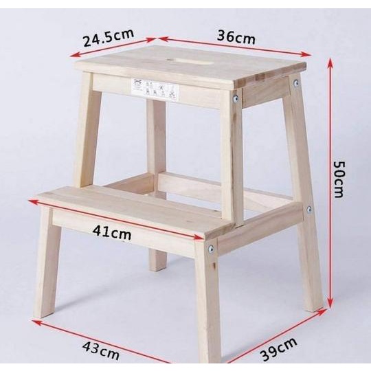 Jual Bangku Tangga Kayu 2 Step / Tangga Kecil 2 Tingkat / Step Stool ...