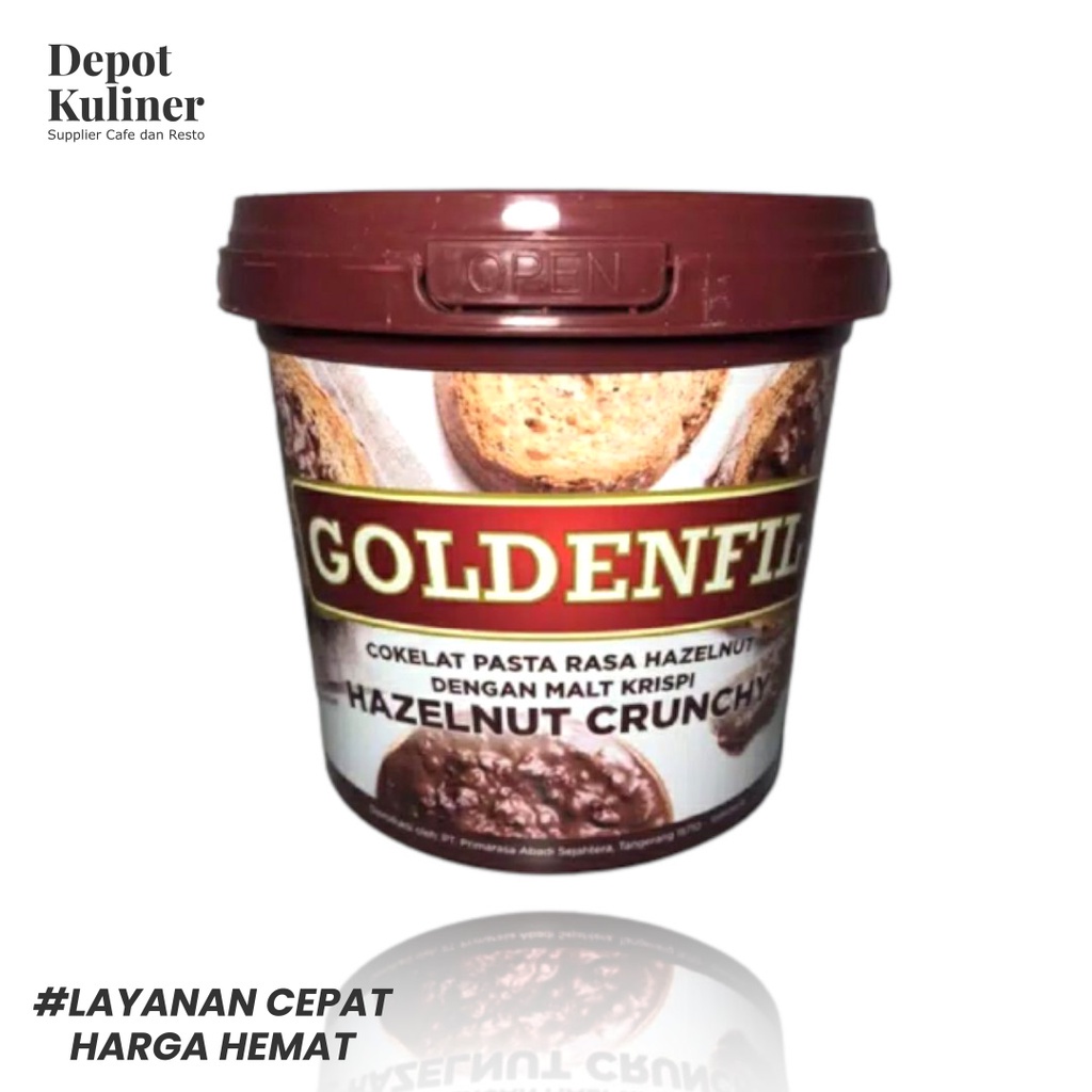 Jual Goldenfil Hazelnut Crunchy 1kg Selai Coklat Goldenfill Golden Fil ...