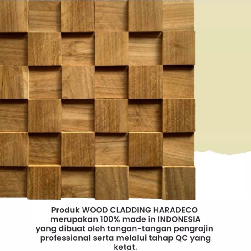 Jual wall panel 3D kayu jati dekorasi dinding termurah PRODUSEN TANGAN ...
