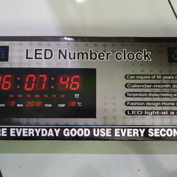 Jual Jam Digital LED Clock Dinding / Meja Fitur Kalender Alarm NNH_JA'I ...