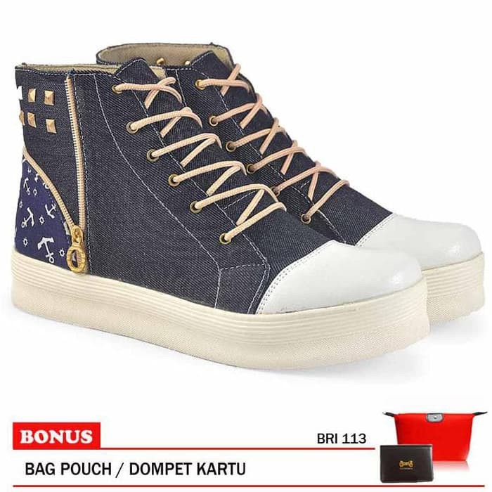 Jual R STORE Java Seven-Sepatu Boots Wanita BRI 113 Biru RAHMANIA SHOPP ...