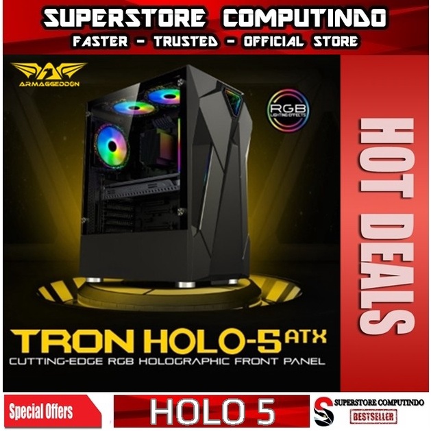 Jual Armaggeddon Tron Holo 5 | RGB Holographic |ATX Gaming Case ...