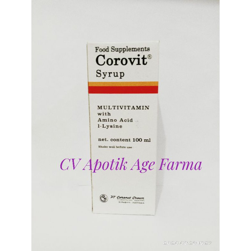 Jual Corovit Syrup 100mL (Coronet) | Shopee Indonesia