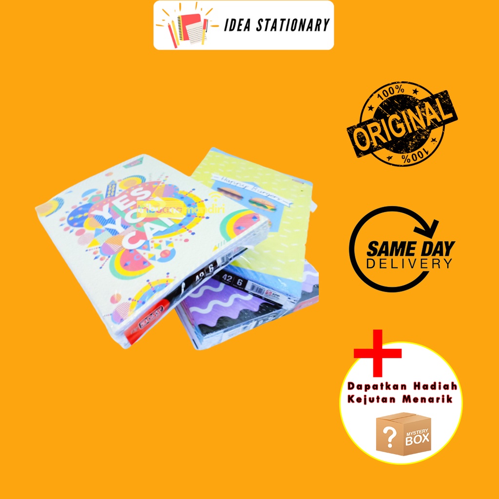 Jual Buku Tulis Big BOSS Boxy Motif Gambar 1 Pack Isi 6 pcs Buku 42 ...