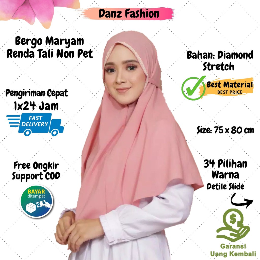 Jual DAILY HIJAB | JILBAB MARYAM | JILBAB RENDA | JILBAB BERGO | MARYAM ...