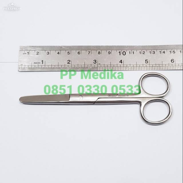 Jual Gunting Lurus Tumpul-Tumpul 14 cm (Gunting Medis) | Shopee Indonesia