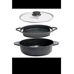 Jual hakasima die cast casserole with pan (barang bazar) | Shopee Indonesia