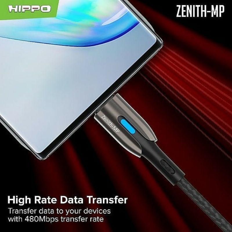 Jual Hippo Zenith MP Kabel Data USB Type C 5A Fast Charging Support 100W Original | Shopee Indonesia