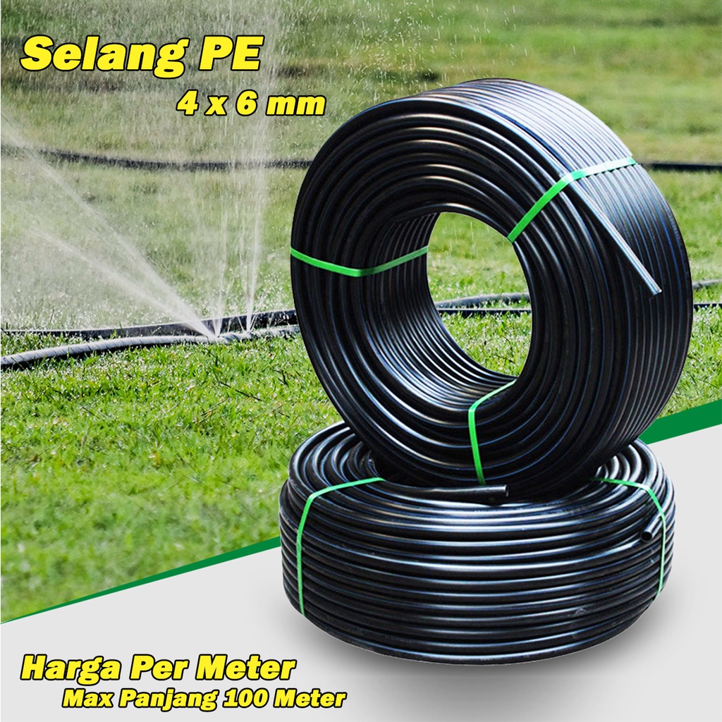 Jual 1 ROLL SELANG PE 4 x 6 mm PANJANG 100 METER Hidroponik PVC 6mm ...