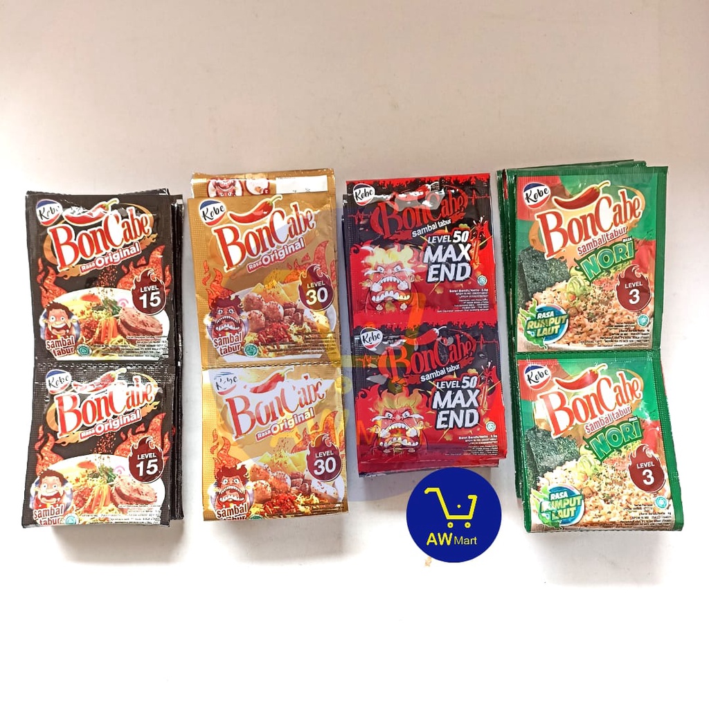 Jual BON CABE RENCENG ISI 12 SACHET X 5.5 GR LEVEL 15, 30, 50 - SAMBAL ...
