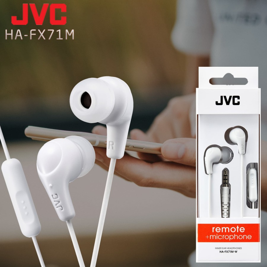 Jual JVC Earphone HA-FX71M with Mic and Remote Button headset headphone ...
