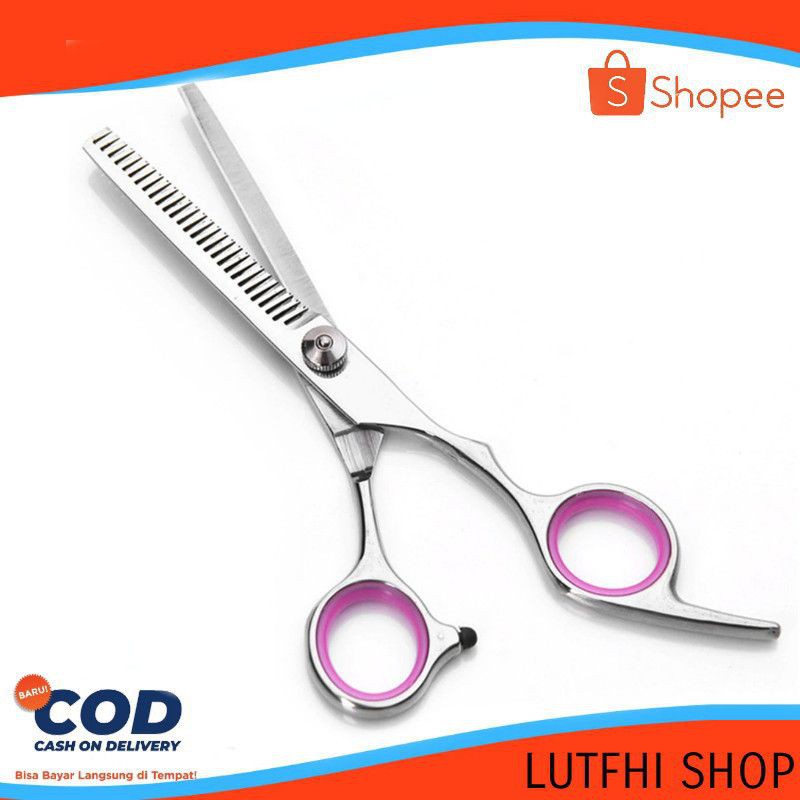 Jual Gunting Sasak Rambut stainless Gunting barbershop zig Zag Full ...