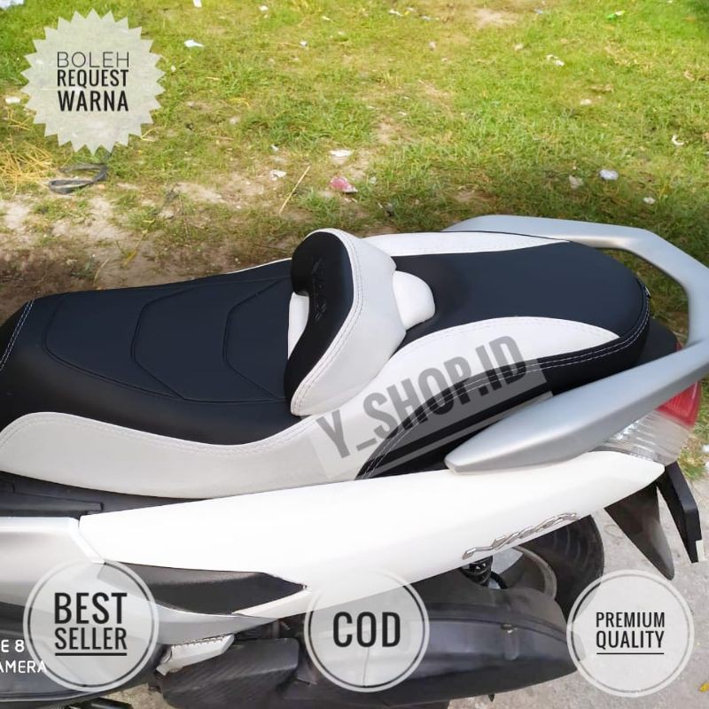 Jual Kulit Cover Sarung Jok Motor Modifikasi Yamaha Nmax Hitam Putih ...