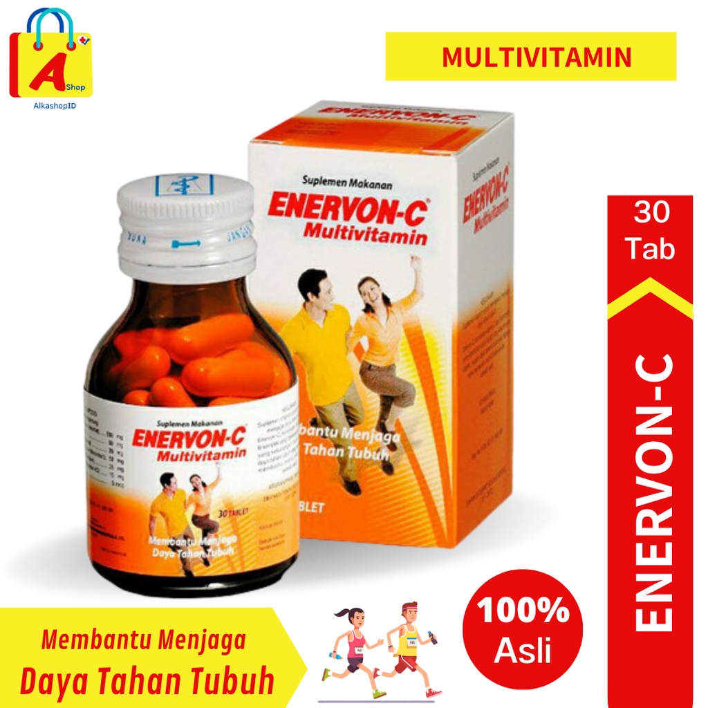 Jual ENERVON C SUPLEMEN KESEHATAN / MULTIVITAMIN 30 TABLET | Shopee ...