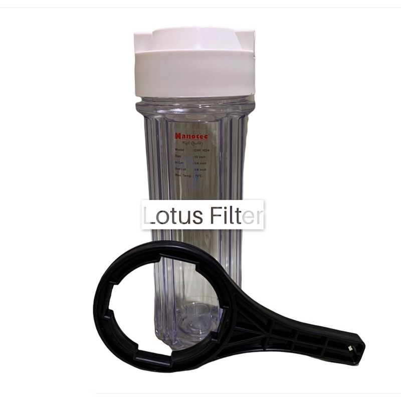 Jual Housing Tabung Filter Nanotec 10” in out 1/4” Clear Bening ...