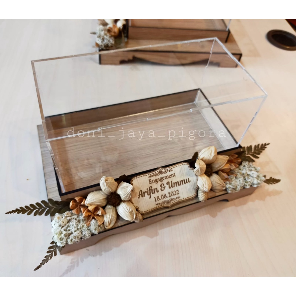 Jual [Sedang] Kotak Uang Mahar Rustic ukuran sedang / Box Uang Mahar ...