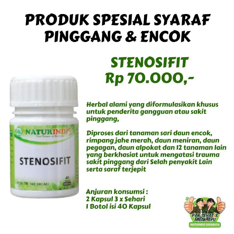 Jual obat encok dan sakit pinggang ampuh stenosifit | Shopee Indonesia