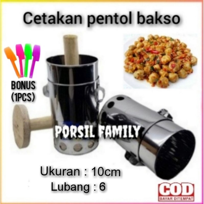 Jual alat cetakan pentol cilok manual 1,7cm/ cetakan bakso lubang 6 ...